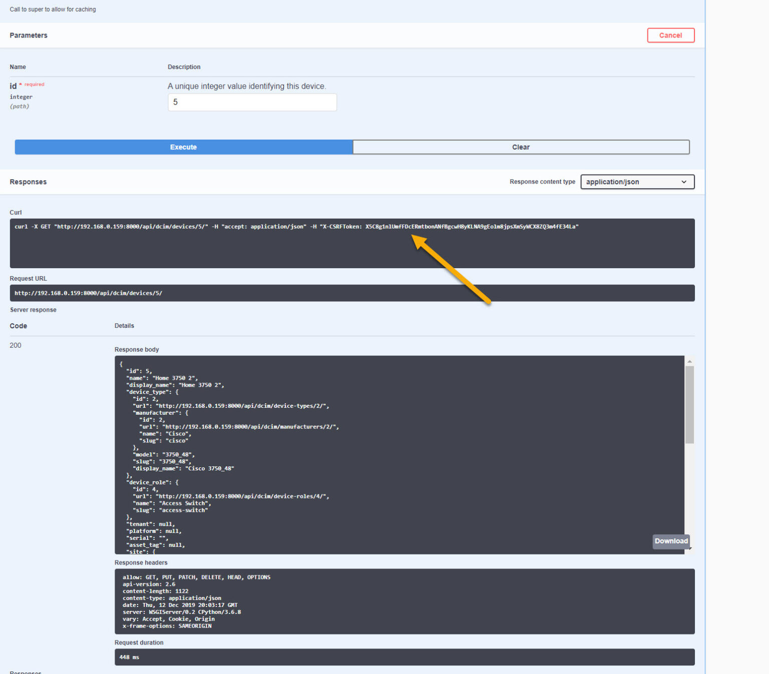 My first REST API work with Python - Network to Code