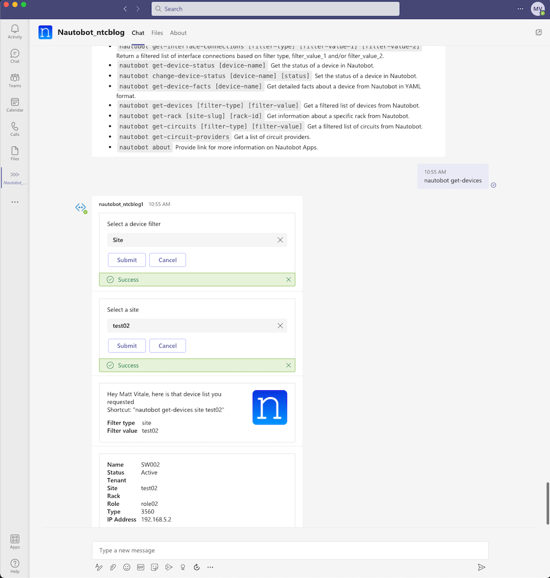 Setting Up Nautobot ChatOps with Microsoft Teams - Spring 2022 - Network to Code