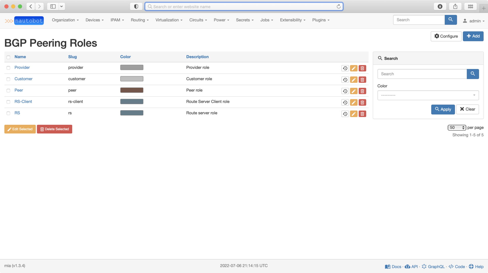 Nautobot Application: BGP Models - Network to Code
